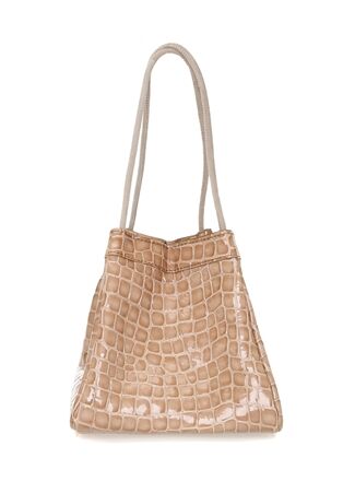 Rejina Pyo Kadın Rita Taba Krokodil Dokulu Deri El Çantası Turuncu EU