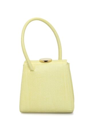 Little Liffner Kadın Mademoiselle Sarı Dokulu Deri El Çantası EU