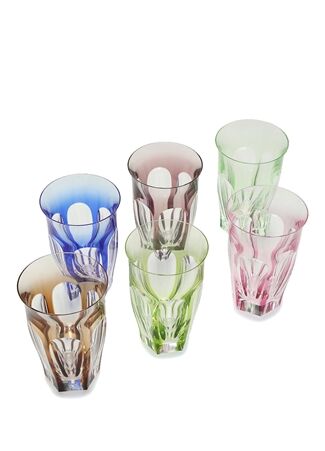 Moser Colorblocked Kristal 6lı Bardak Seti Moser Colorblocked Kristal 6lı Bardak Seti