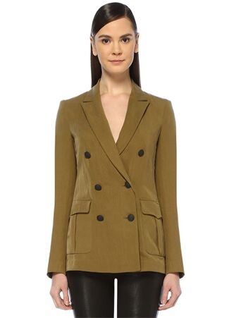 Rag&Bone Kadın Nyx Cargo Haki Kruvaze Blazer Ceket 2 US