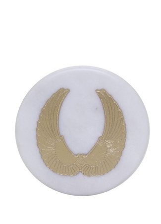 Kısmetce Kanat” Beyaz Mermer Bardak Altlığı BARDAK ALTLIĞI