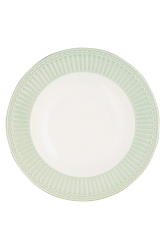 Green Gate Alice Yeşil Beyaz Porselen Yemek Tabağı