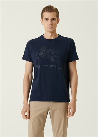 Etro Erkek Lacivert Logo Baskılı T-shirt Mavi S EU Etro Erkek Lacivert Logo Baskılı T-shirt Mavi S EU
