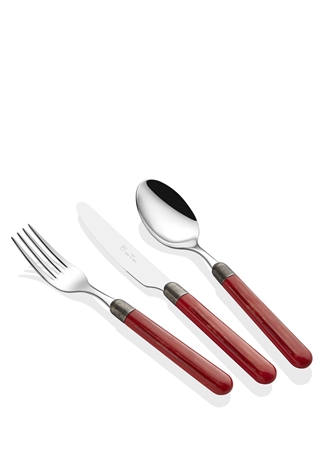 Rivadossi Zenzero Kırmızı 75 Parça Çatal Bıçak Seti