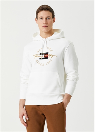 Tommy Hilfiger Erkek Seasonal Icon Kapüşonlu Organik Pamuk Sweatshirt Bej S EU Tommy Hilfiger Erkek Seasonal Icon Kapüşonlu Organik Pamuk Sweatshirt Bej S EU