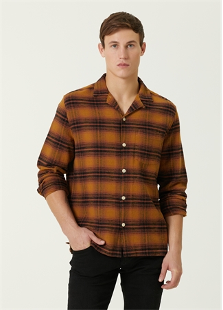 Allsaints Erkek Ysidro Taba Ekoseli Gömlek Turuncu XS EU Allsaints Erkek Ysidro Taba Ekoseli Gömlek Turuncu XS EU