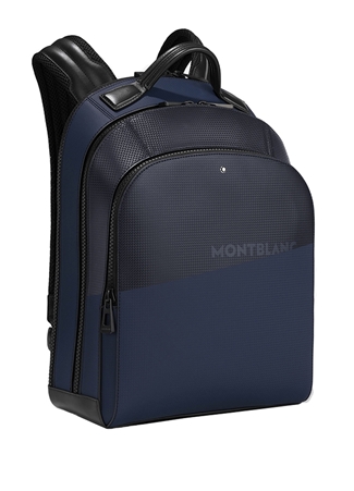 Montblanc Erkek Lacivert Siyah Logolu Deri Sırt Çantası EU Montblanc Erkek Lacivert Siyah Logolu Deri Sırt Çantası EU