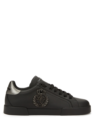 Dolce&Gabbana Erkek Siyah Logolu Deri Sneaker 40 EU Dolce&Gabbana Erkek Siyah Logolu Deri Sneaker 40 EU