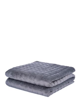 Sinada Gri Kapitoneli Pamuk Saten Battaniye