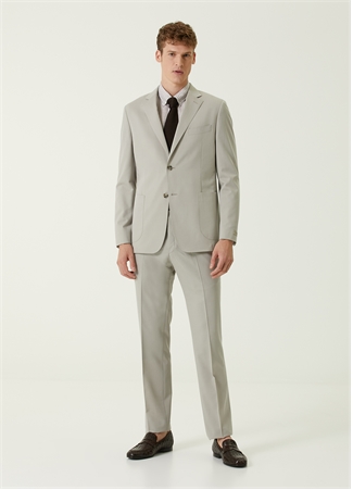 Beymen Collection Erkek Drop 7 Soft Taş Yün Takım Elbise Gri 48 IT Beymen Collection Erkek Drop 7 Soft Taş Yün Takım Elbise Gri 48 IT