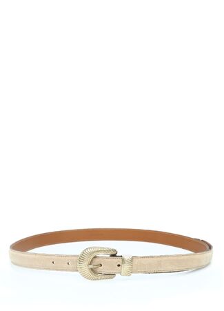 Eleventy Erkek Bej Deri Kemer 0 EU