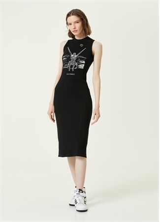 Marine Serre Kadın Siyah Baskılı Kolsuz Midi Elbise S Eu Marine Serre Kadın Siyah Baskılı Kolsuz Midi Elbise S Eu