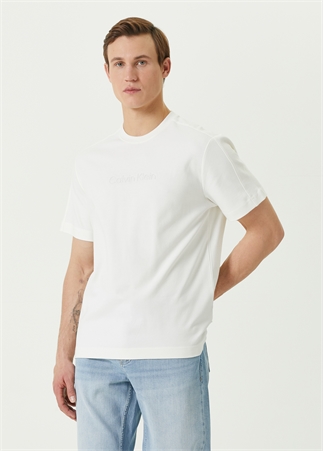 Calvin Klein Erkek Relaxed Fit Beyaz Logolu Organik Pamuklu T-shirt L Eu Calvin Klein Erkek Relaxed Fit Beyaz Logolu Organik Pamuklu T-shirt L Eu