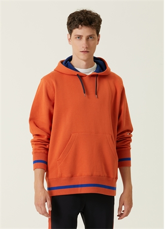 PS by Paul Smith Erkek Turuncu Kapüşonlu Şeritli Sweatshirt S EU PS by Paul Smith Erkek Turuncu Kapüşonlu Şeritli Sweatshirt S EU