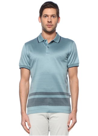 Pal Zileri Erkek Mavi Polo Yaka Şerit Mikro Detaylı T-shirt XXL EU Pal Zileri Erkek Mavi Polo Yaka Şerit Mikro Detaylı T-shirt XXL EU