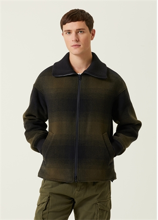 Aspesi Erkek Haki Ekose Desenli Mont M EU Aspesi Erkek Haki Ekose Desenli Mont M EU