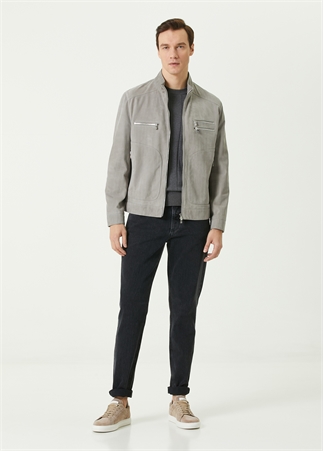 Brunello Cucinelli Erkek Antrasit Jean Pantolon Gri 48 IT