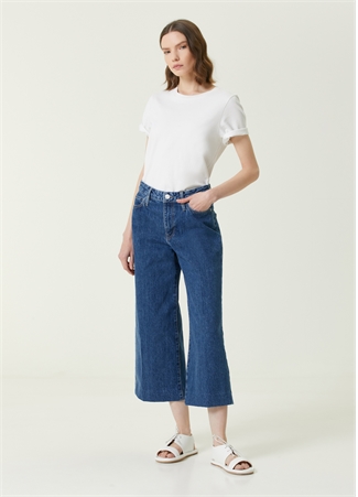 Frame Denim Kadın High Rise Wide Crop Mavi Jean Pantolon Lacivert 24 Us Frame Denim Kadın High Rise Wide Crop Mavi Jean Pantolon Lacivert 24 Us