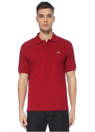 Lacoste Erkek Classic Fit Bordo Polo Yaka T-shirt L EU