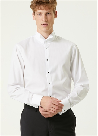 Beymen Collection Erkek Custom Fit Beyaz Ata Yaka Smokin Gömleği 42 IT Beymen Collection Erkek Custom Fit Beyaz Ata Yaka Smokin Gömleği 42 IT
