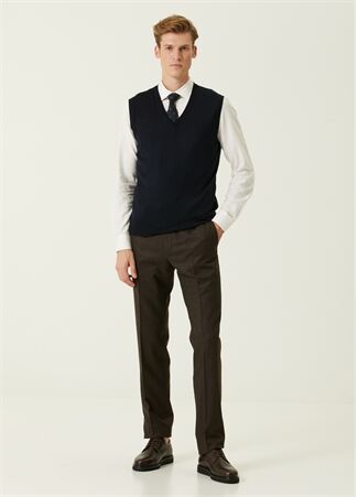 Beymen Collection Erkek Drop 7 Kahverengi Yün Pantolon 60 EU