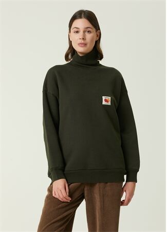 American Vintage Kadın Siyah Balıkçı Yaka Sweatshirt Haki XS/S EU American Vintage Kadın Siyah Balıkçı Yaka Sweatshirt Haki XS/S EU