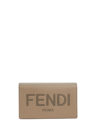 Fendi Kadın Vizon Logo Detaylı Deri Omuz Çantası Bej Eu Fendi Kadın Vizon Logo Detaylı Deri Omuz Çantası Bej Eu