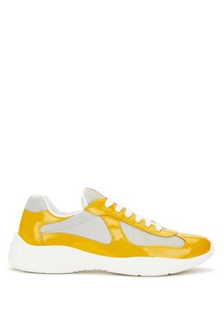 Prada Sport Erkek Sarı Gri Logolu Sneaker 7 UK Prada Sport Erkek Sarı Gri Logolu Sneaker 7 UK