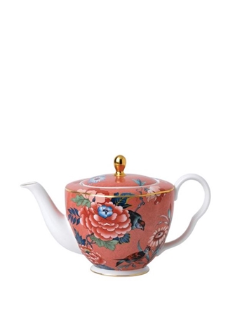 Wedgwood Paeonia Çiçek Desenli Seramik Demlik Çok Renkli