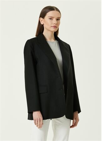 Beymen Club Kadın Siyah Kırlangıç Yaka Kaban L EU