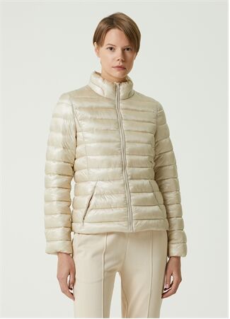 Beymen Club Kadın Bej Dik Yaka Puff Mont L Beymen Club Kadın Bej Dik Yaka Puff Mont L