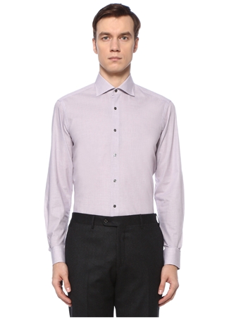 Pal Zileri Erkek İngiliz Yaka Gömlek Bordo 40 IT