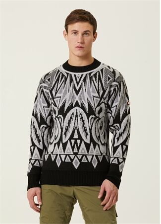 Jet Set Erkek Siyah Jakarlı Kazak S EU