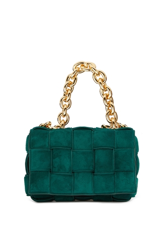 Bottega Veneta Kadın Cassette Yeşil Deri Çanta EU Bottega Veneta Kadın Cassette Yeşil Deri Çanta EU