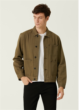 Allsaints Erkek Fairmount Haki Polo Yaka Denim Mont XS EU Allsaints Erkek Fairmount Haki Polo Yaka Denim Mont XS EU