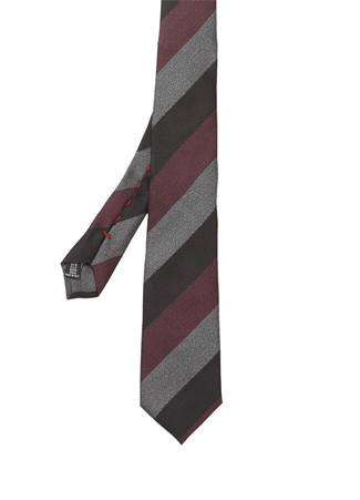 Pal Zileri Erkek Bordo Siyah Verev Çizgili İpek Kravat Eu Pal Zileri Erkek Bordo Siyah Verev Çizgili İpek Kravat Eu