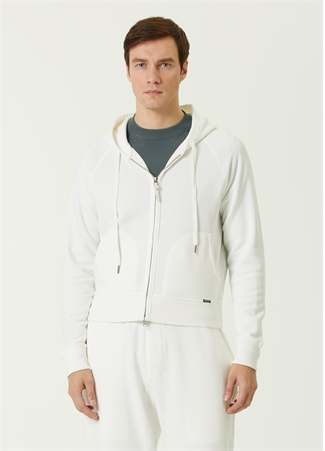 Tom Ford Erkek Beyaz Kapüşonlu Sweatshirt 50 IT Tom Ford Erkek Beyaz Kapüşonlu Sweatshirt 50 IT