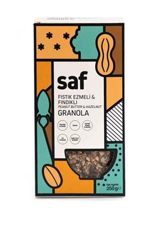 Saf Nutrition Fıstık Ezmeli ve Fındıklı Granola 250gr EU Saf Nutrition Fıstık Ezmeli ve Fındıklı Granola 250gr EU