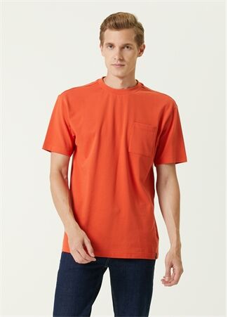 Scotch & Soda Erkek Turuncu Cep Detaylı Organik Pamuk T-shirt S EU Scotch & Soda Erkek Turuncu Cep Detaylı Organik Pamuk T-shirt S EU