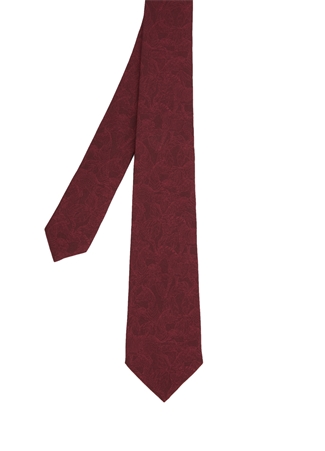 Pal Zileri Erkek Kırmızı Zebra Desenli İpek Kravat Bordo EU Pal Zileri Erkek Kırmızı Zebra Desenli İpek Kravat Bordo EU