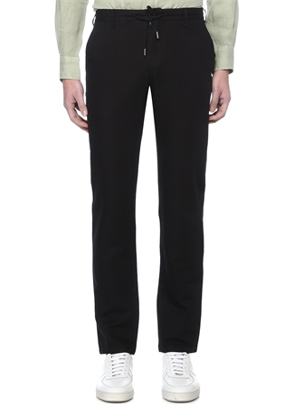 Beymen Club Erkek Siyah Beli Kordonlu Boru Paça Spor Pantolon 46