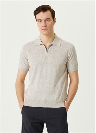 Canali Erkek Bej Polo Yaka Kısa Kollu Triko 50 It Canali Erkek Bej Polo Yaka Kısa Kollu Triko 50 It