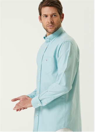 Gant Erkek Regular Fit Yeşil Oxford Gömlek S EU