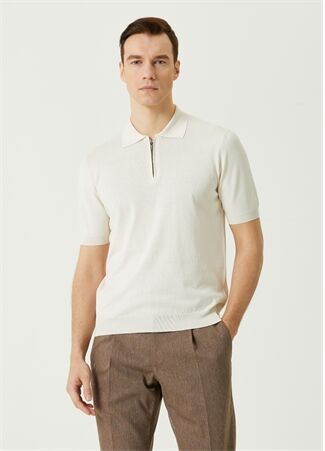Maurizio Baldassari Erkek POLO YAKA Bej S EU