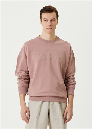 Z Zegna Erkek Pembe Logolu Kazak Kırmızı L It Z Zegna Erkek Pembe Logolu Kazak Kırmızı L It