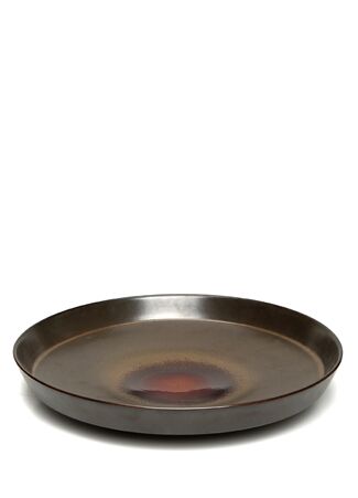 Luxuria Kahverengi Yuvarlak Formlu Tabak