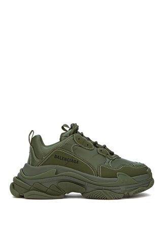 Balenciaga Kadın Triple S Haki Logolu Sneaker 36 EU