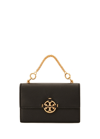 Tory Burch Kadın Siyah Logo Detaylı Deri Çanta Eu Tory Burch Kadın Siyah Logo Detaylı Deri Çanta Eu
