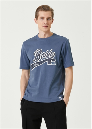 Boss Erkek X Russell Athletic Relaxed Fit Mavi Logolu T-shirt S EU Boss Erkek X Russell Athletic Relaxed Fit Mavi Logolu T-shirt S EU