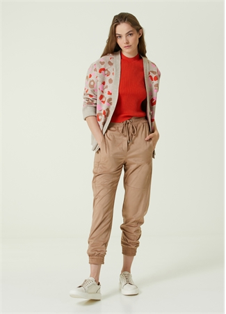 Beymen Club Kadın Bej V Yaka Leopar Jakarlı Hırka S